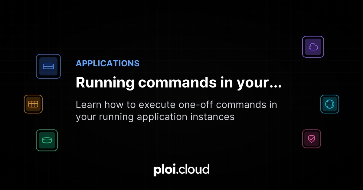 Running commands in your application - Ploi Cloud